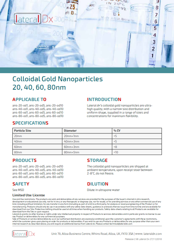 Gold Colloid Downloads | Lateral DX