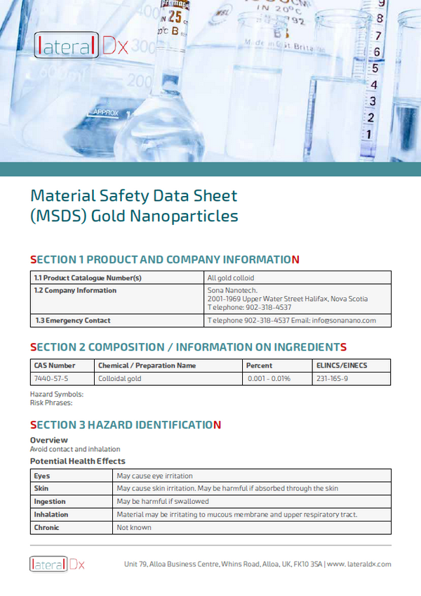 Gold Colloid Downloads | Lateral DX